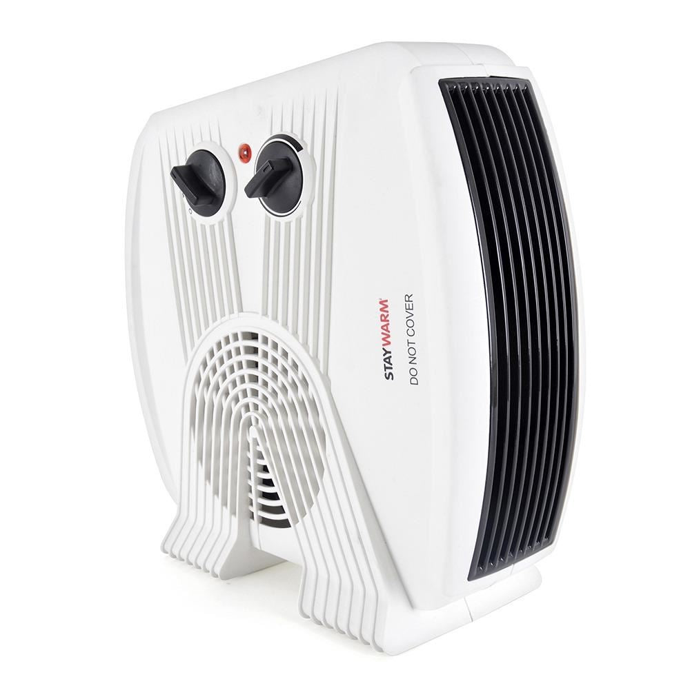 A2Z 3000w Upright and Flatbed Fan Heater with 2 Heat Settings Cool Blo ...