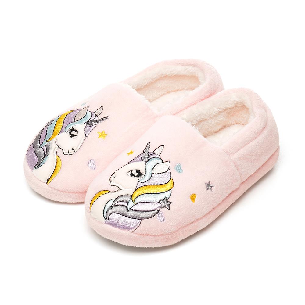 A2Z 4 Kids Cute Unicorn Slippers Soft Plush Indoor Shoes with Anti Sli
