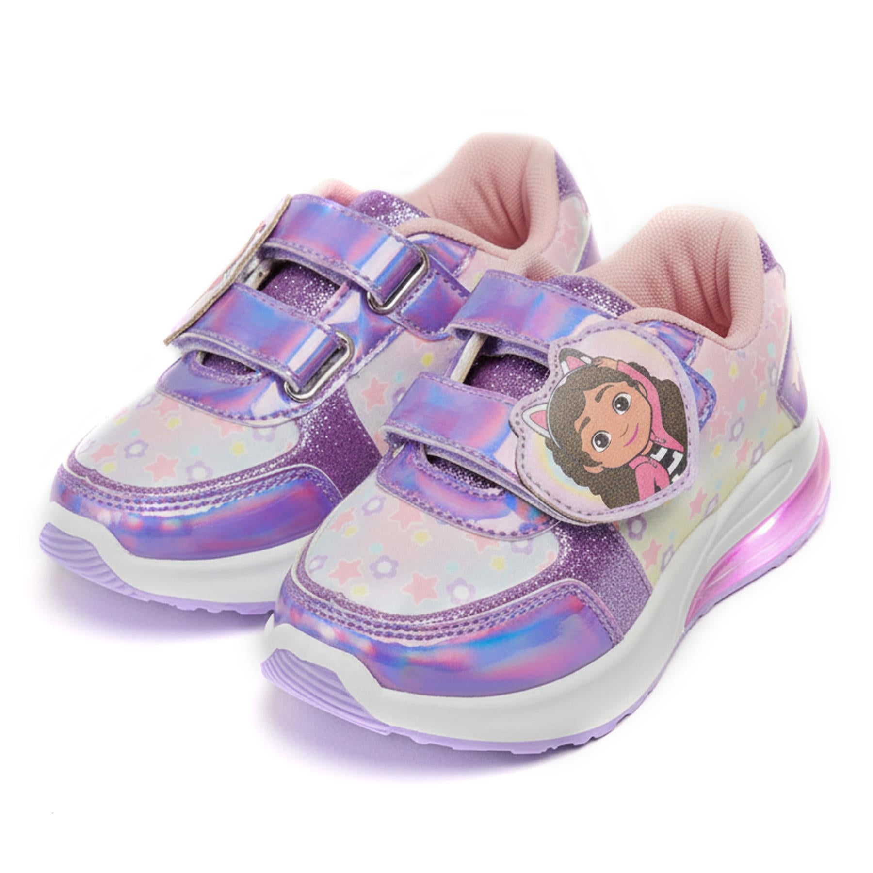 Gabbys Dollhouse Girls Light Up Trainers Kids Flashing Lights Sports S ...
